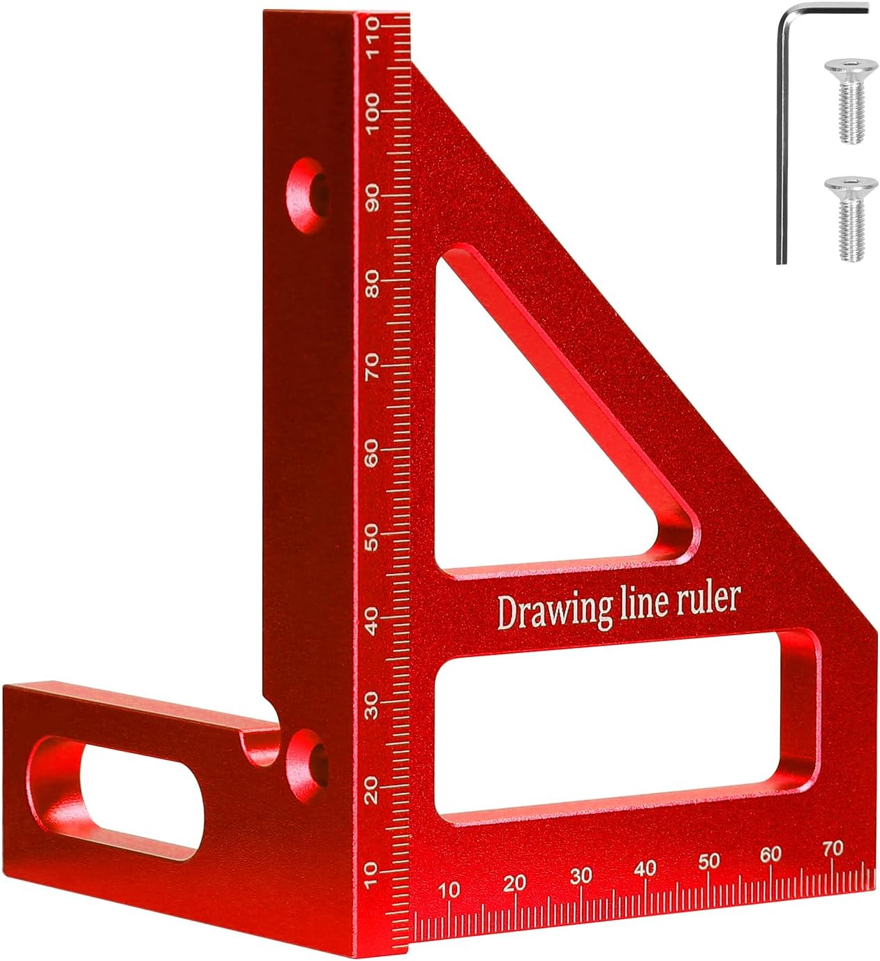 KETIPED 3D Multi-Angle Measuring Ruler,45/90 Degree Aluminum Alloy ...