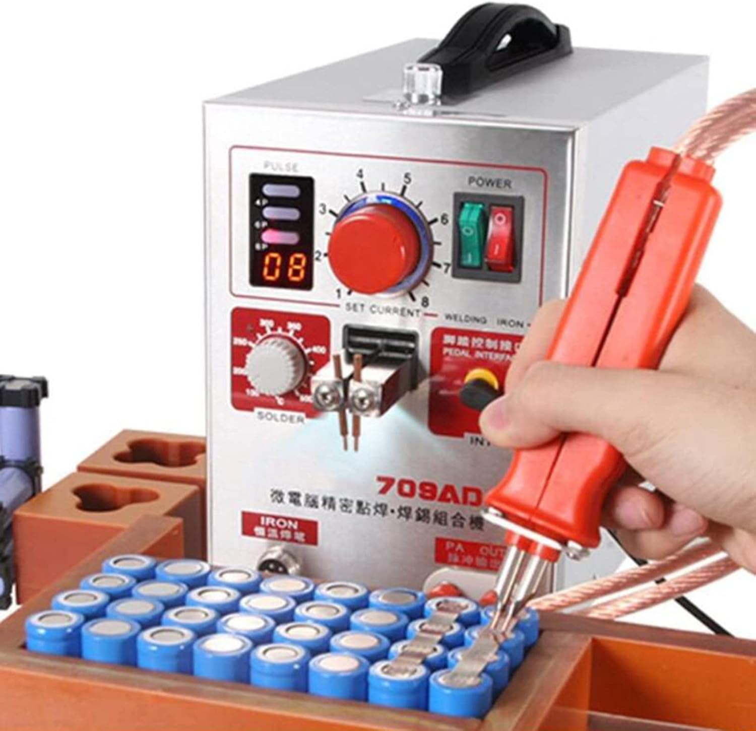 Amazon.com : JINGEDD Lithium Battery Spot Welder,Power Battery Welding ...
