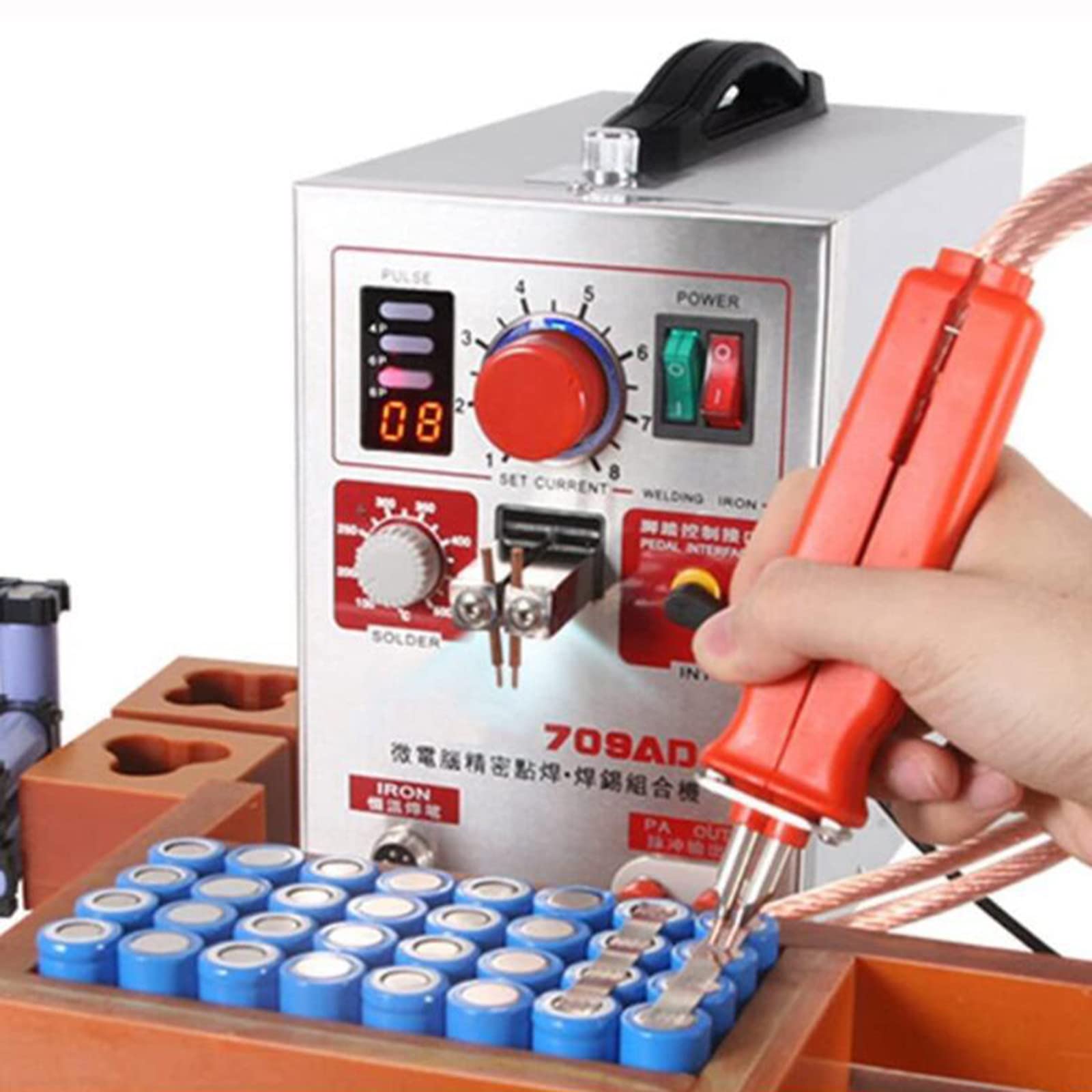 Amazon.com : JINGEDD Lithium Battery Spot Welder,Power Battery Welding ...