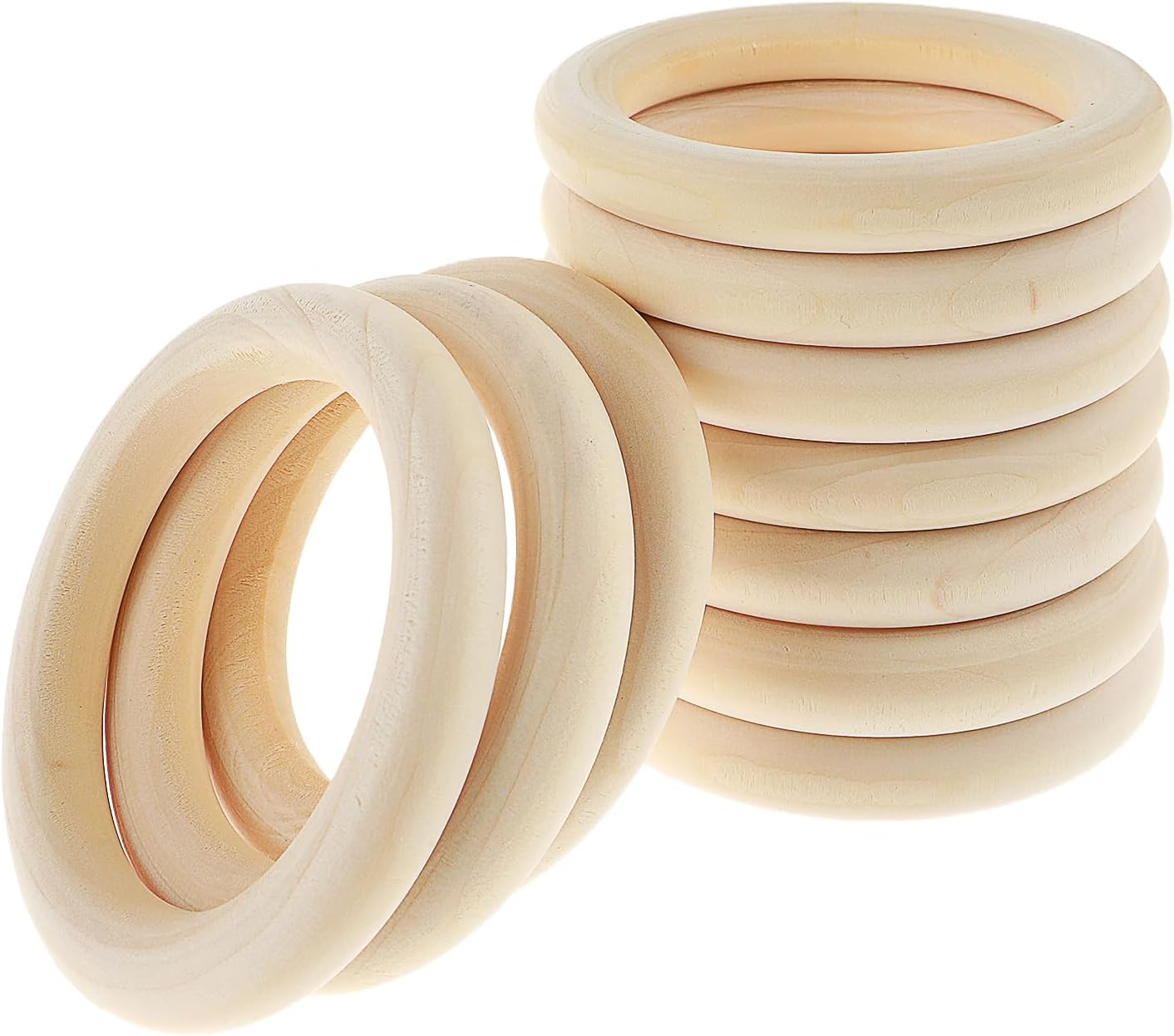 Amazon.com: Unfinished Wood Rings, 30 Pcs 70mm/2.7inch Natural Wooden ...