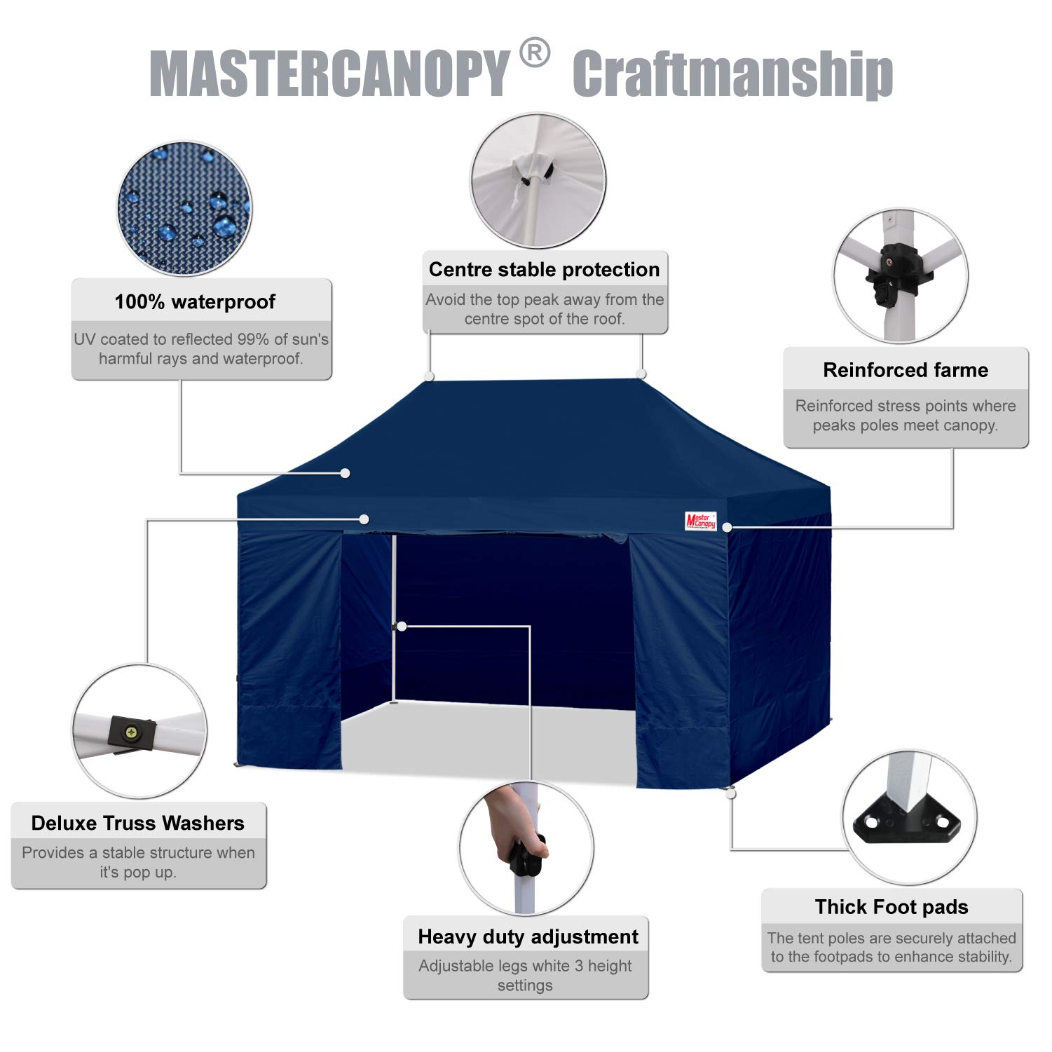 Snapklik.com : MASTERCANOPY Heavy Duty Pop-up Canopy Tent