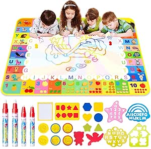 Water Doodle Mat - 120 x 90cm Large Aqua Magic Water Drawing Mat with ...