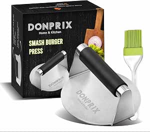 Amazon.com: Smash Burger Press Kit with Anti-Scald Handle - Stainless ...