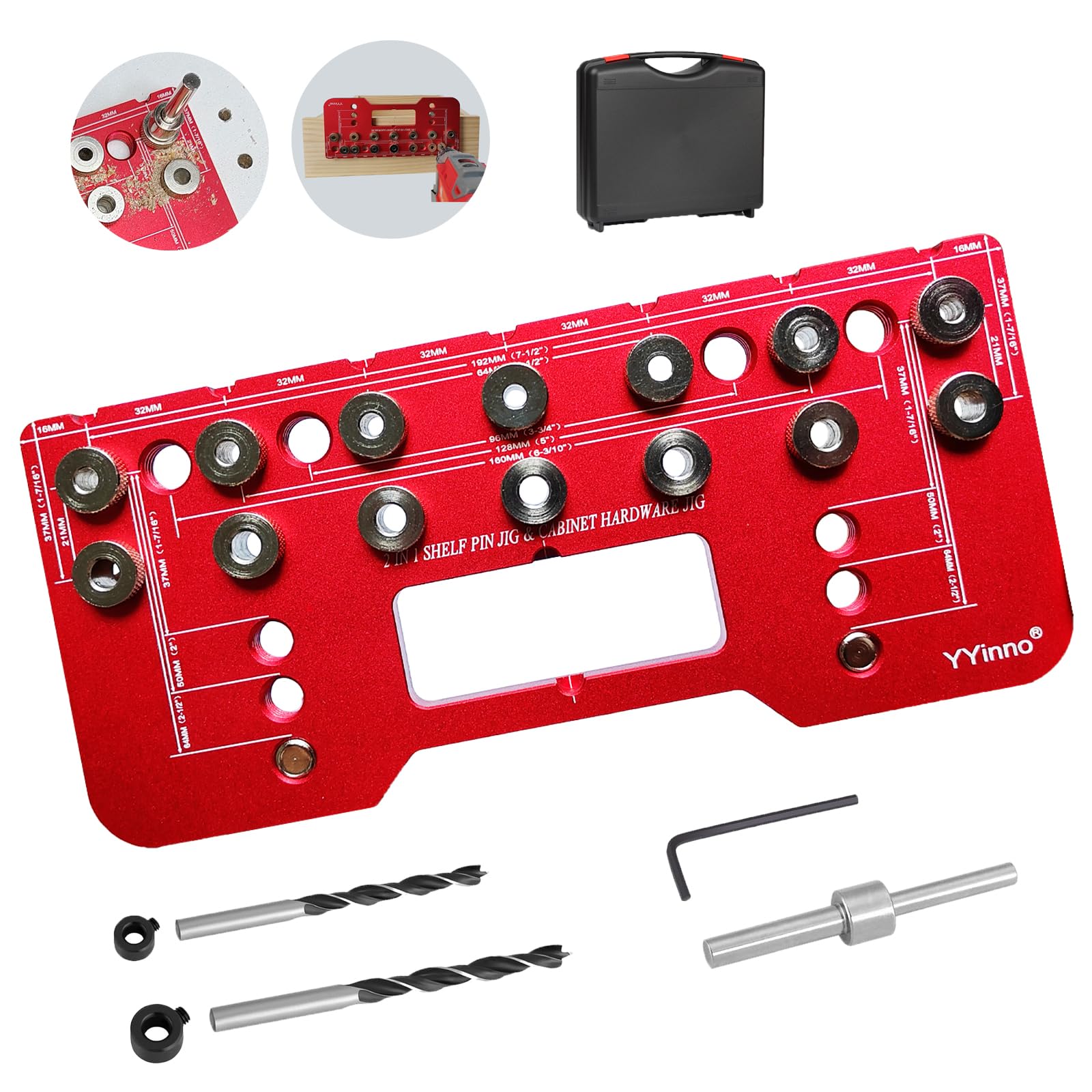Snapklik.com : YYinno Shelf Pin Jig And Cabinet Hardware Jig Two-in-One ...