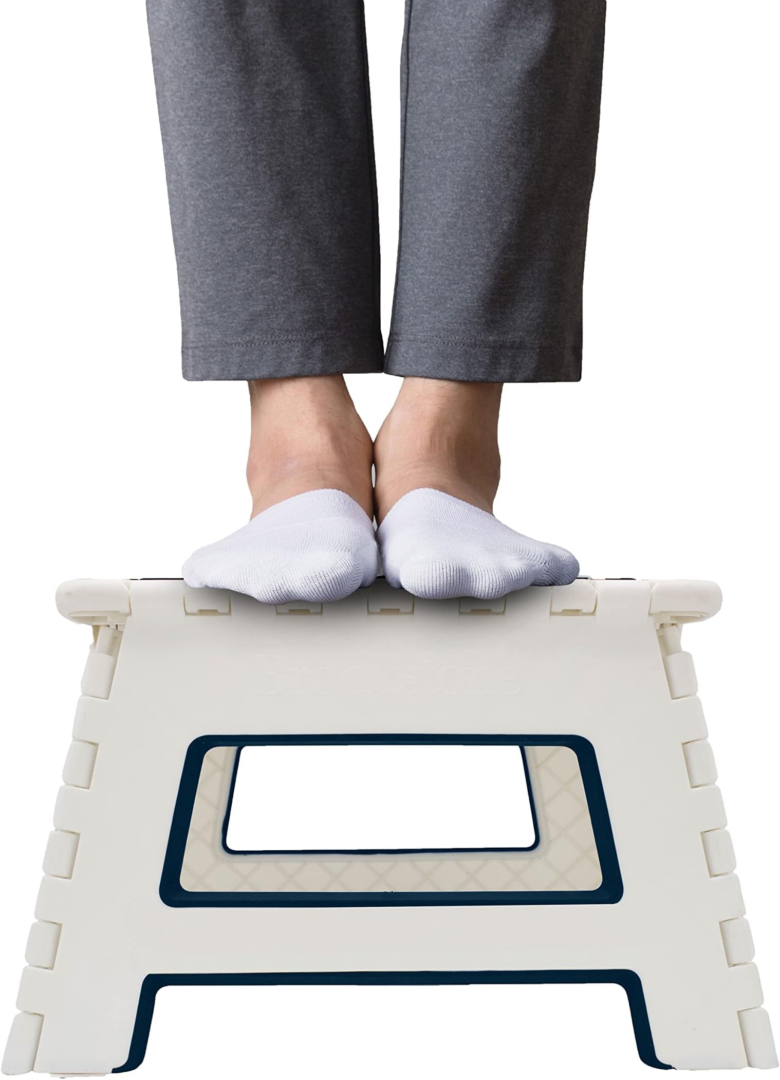 Amazon.com: Brookstone BKH1098 9” Folding Step Stool, Non-Slip Textured ...