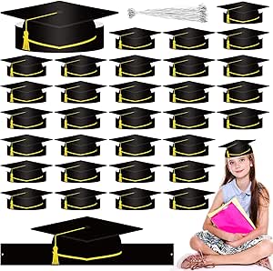 Amazon.com: 48 PCS Graduation Paper Cap Class of 2025 Adjustable ...