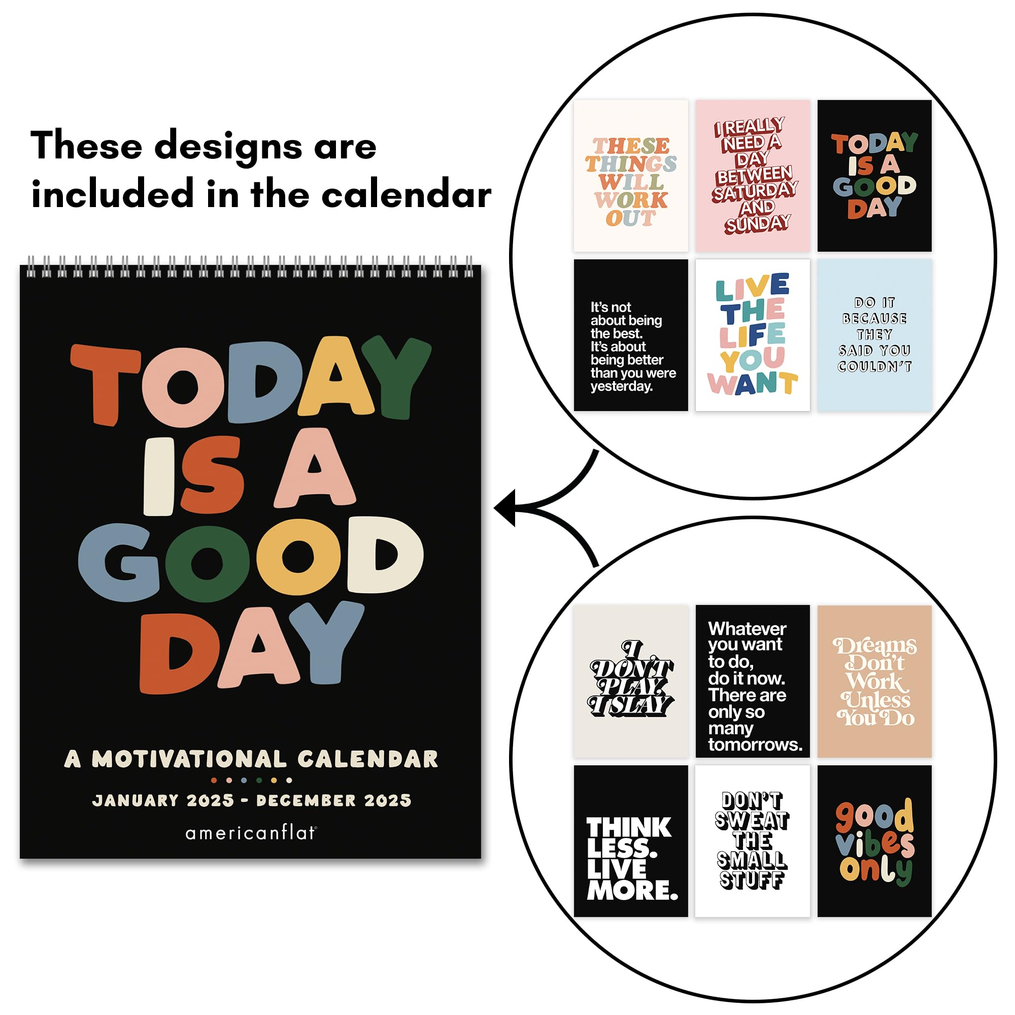 Snapklik.com : 2025 Wall Calendar - Motivational Quotes Design - 10x13 ...
