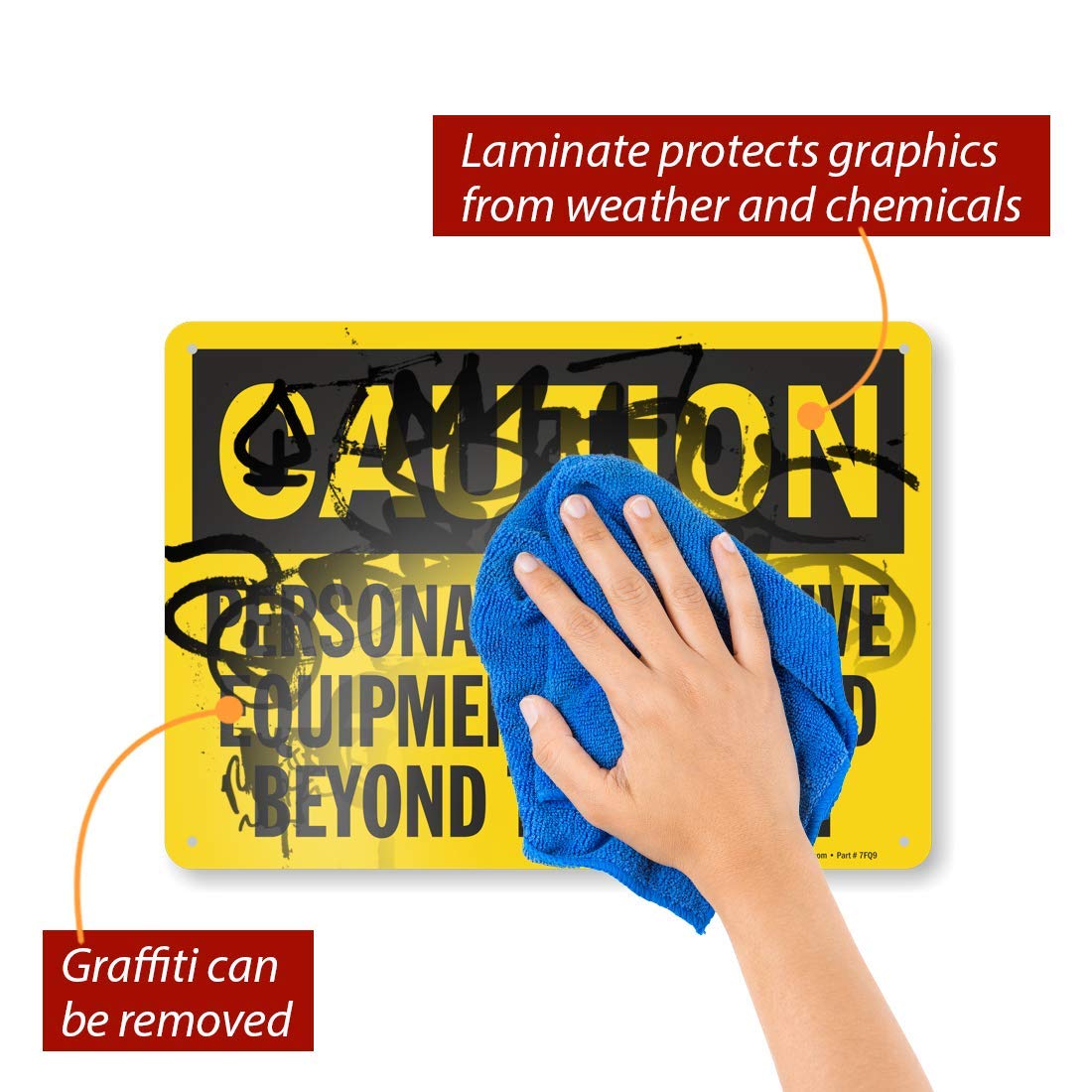 SmartSign Aluminum OSHA Safety Sign, Legend "Danger: Laser Radiation ...