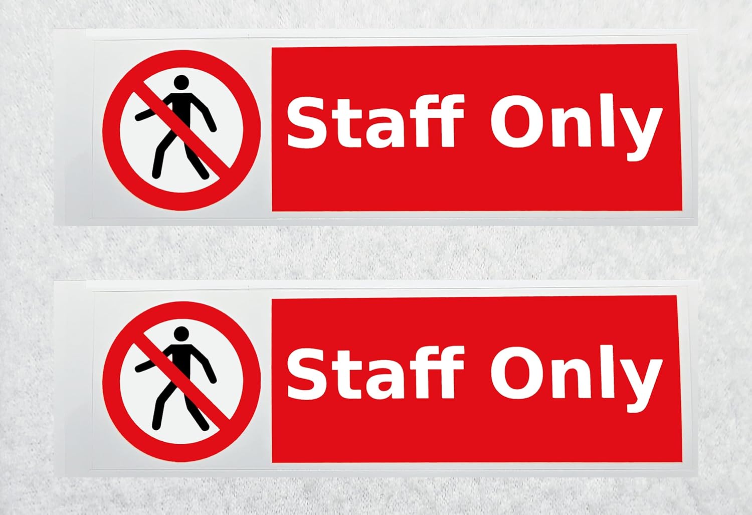 Staff Only Sticker Pack of 2 Waterproof Outdoor Vinyl Sticker 150 x 45 ...