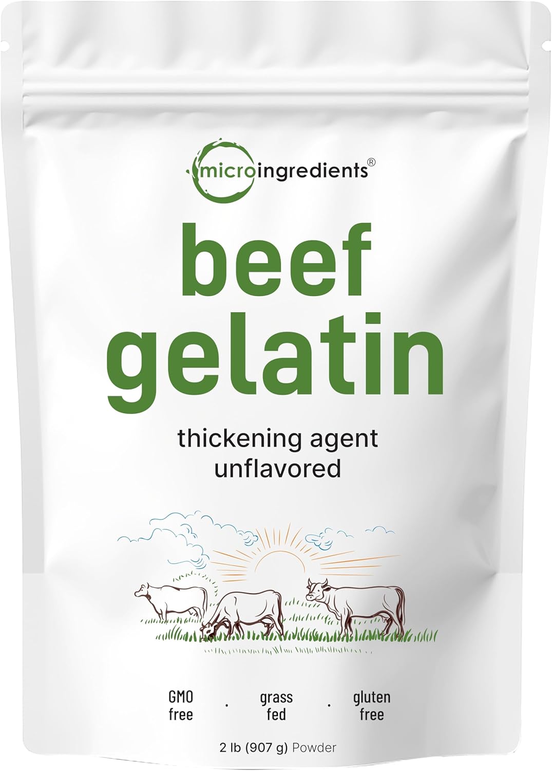 Amazon.com: Beef Gelatin Powder, 2lb (32oz) | Premium Source from Grass ...