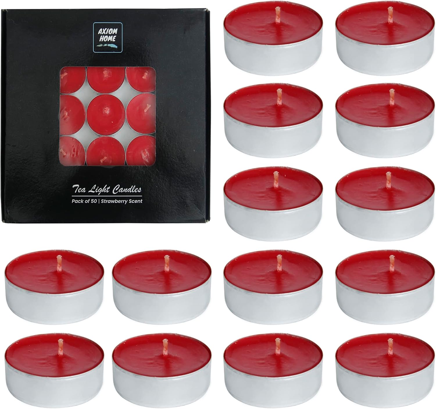 Amazon.com: Axiom Tealight Candles Pack of 50 - Smokeless Small Tea ...