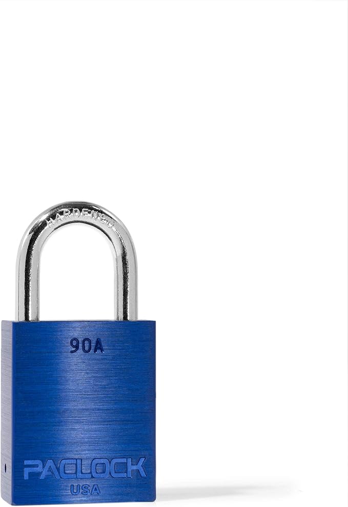 PACLOCK's 90A-Series Padlock, 1-3/16" Tall Hardened Steel Shackle, High ...