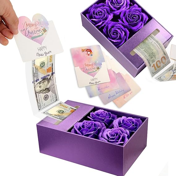 Amazon.com: Money Box for Cash Gift Pull, Money Gift Boxes for Cash on ...