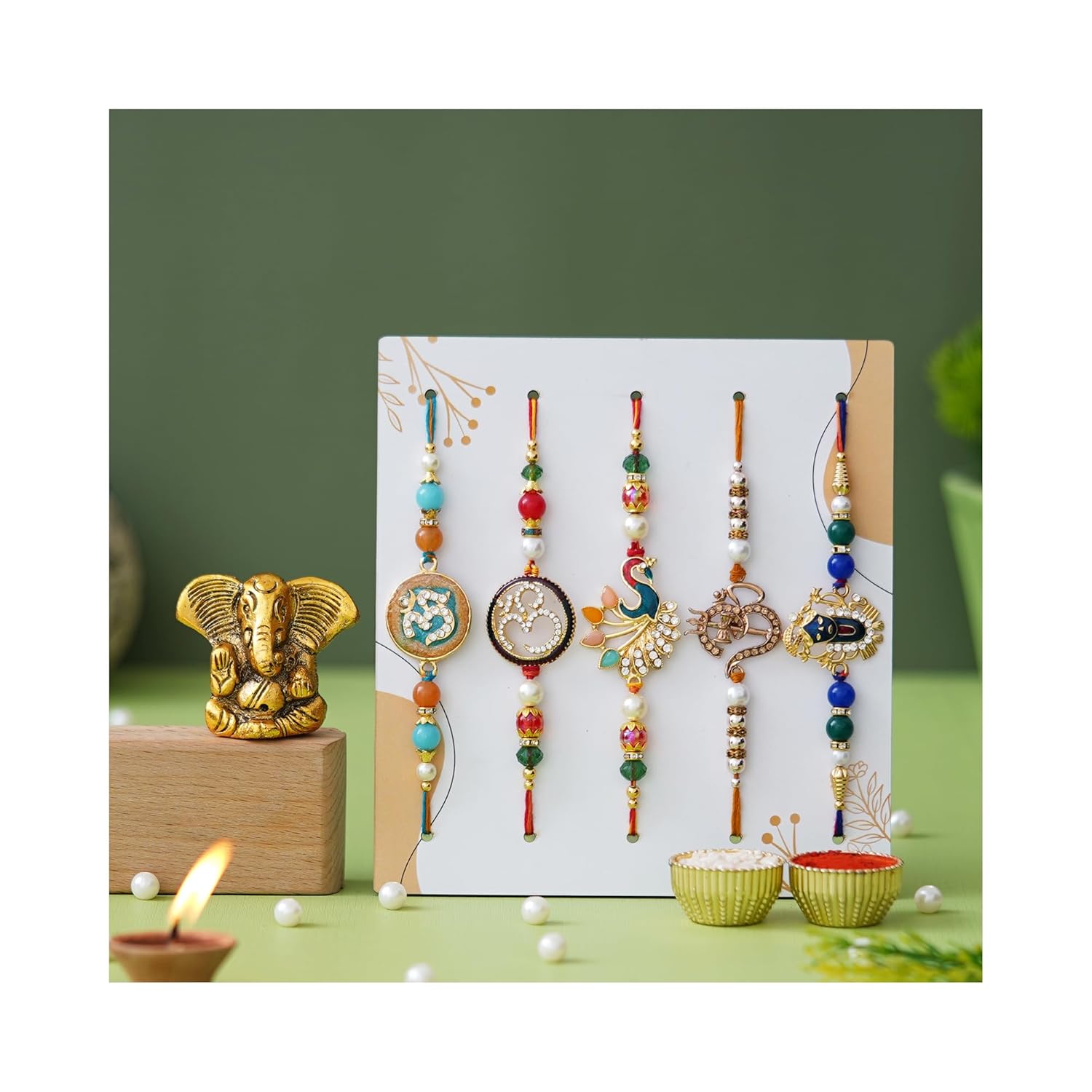 Dreamica Rakhi Gift for Brother, Rakhi with Lord Ganesha Idol Combo Set ...