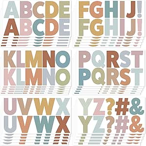 Amazon.com: 30 Sheets Letter Stickers 300 Pcs Large Bulletin Board ...