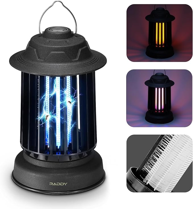 Amazon.com : Raddy MZ-1 Outdoor Bug Zapper, Electric Mosquito & Fly ...