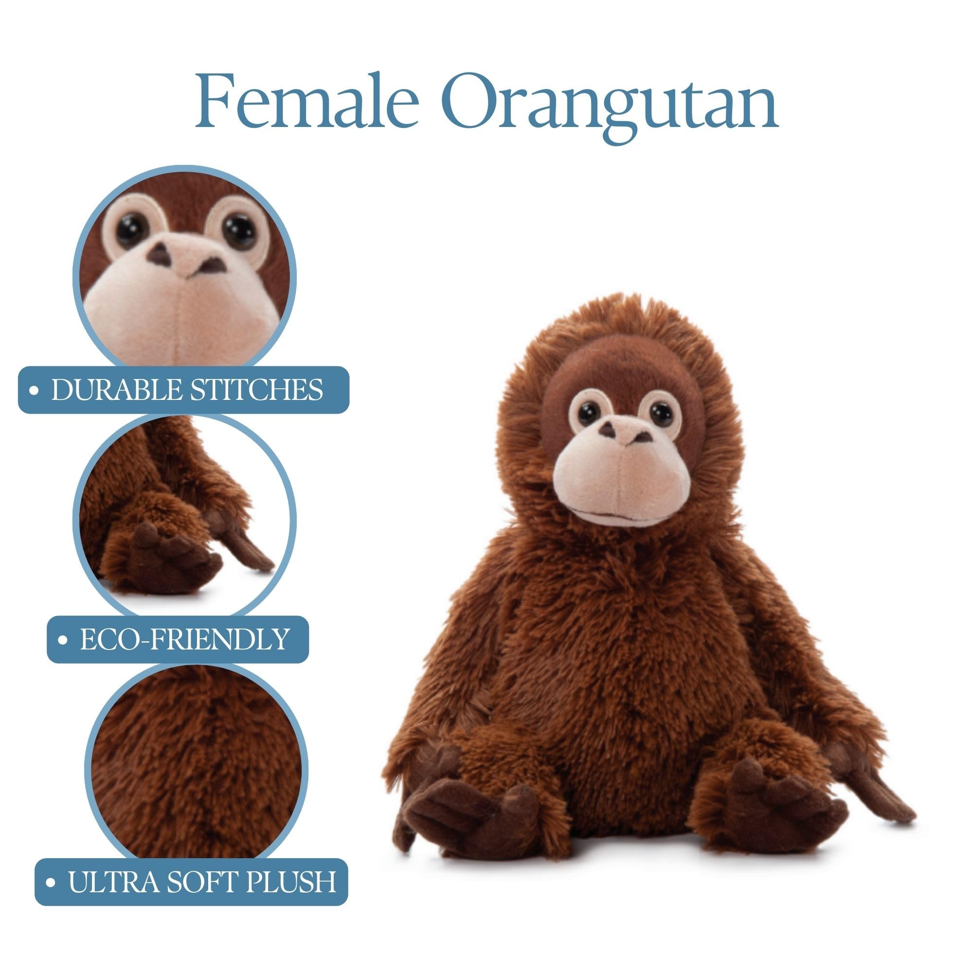 Stuffed Chimpanzee The Petting Zooorangutan Stuffed Animal Plushie ...
