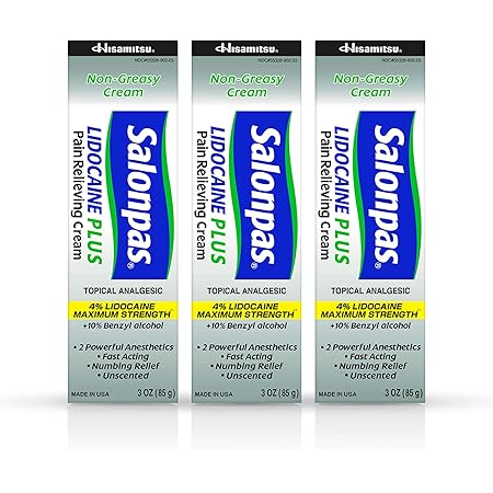 Amazon.com: Salonpas LIDOCAINE Gel-Patch and LIDOCAINE PLUS 3 oz ROLL ...