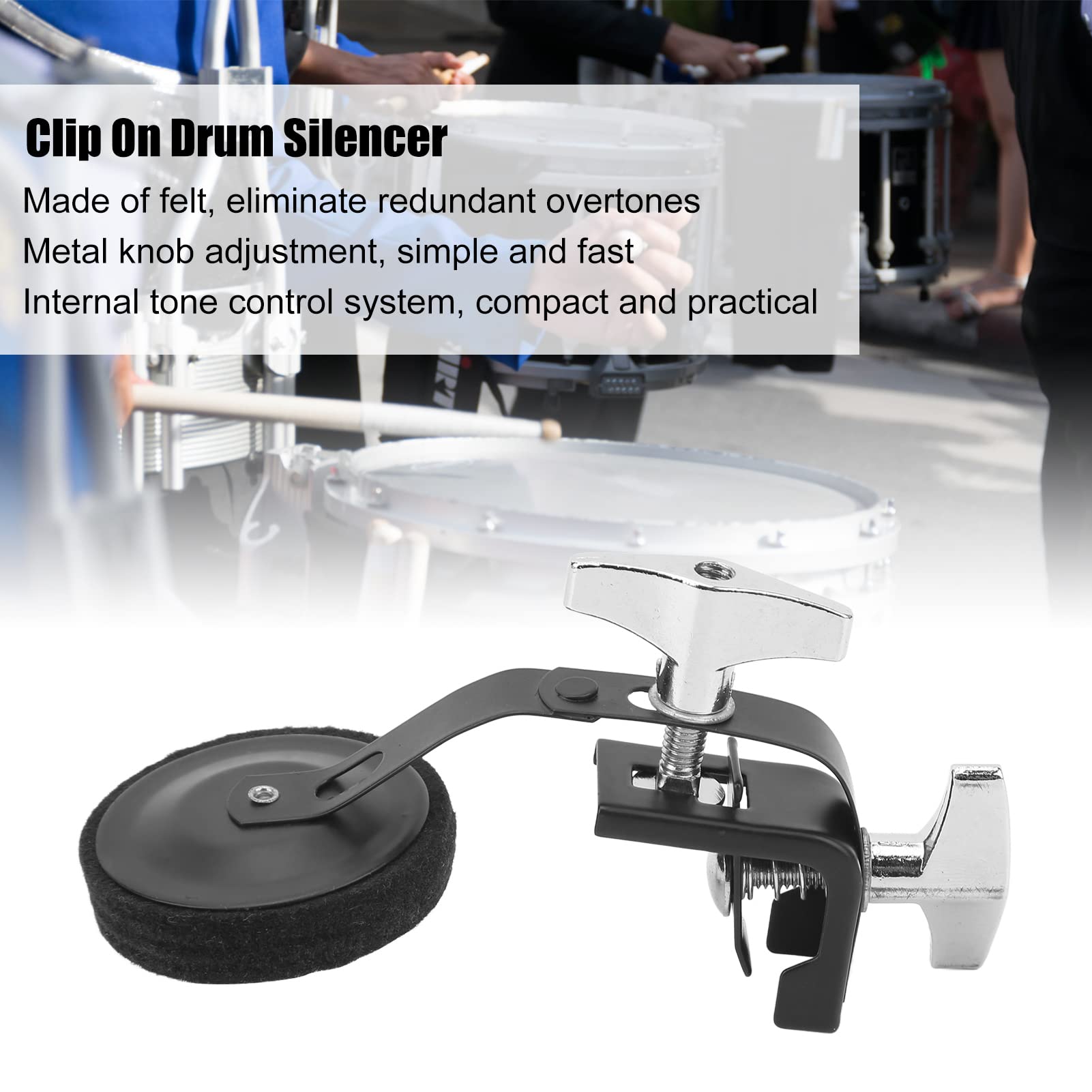 Snapklik.com : Drum Damper,Clamp On Felt For Noise Reduction Drum Mute ...