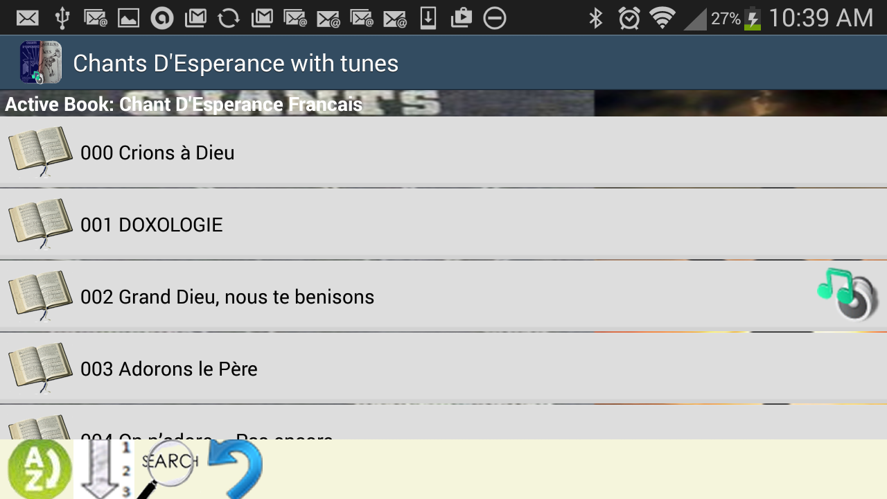 Chants D'Esperance with Tunes - App on Amazon Appstore