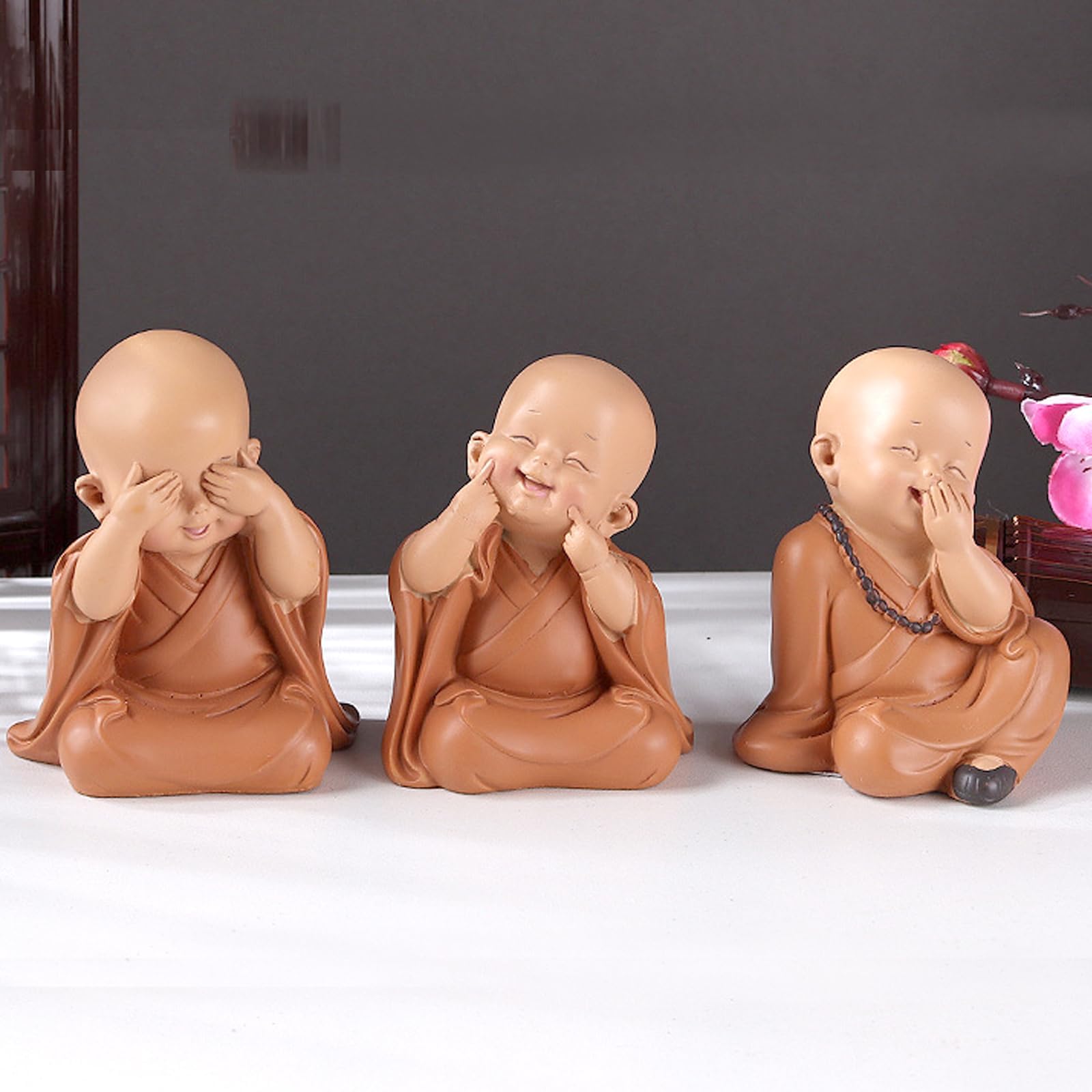 Amazon.com: Kingzhuo A Collection of Cutie 6 Smiling Buddhas Laughing ...