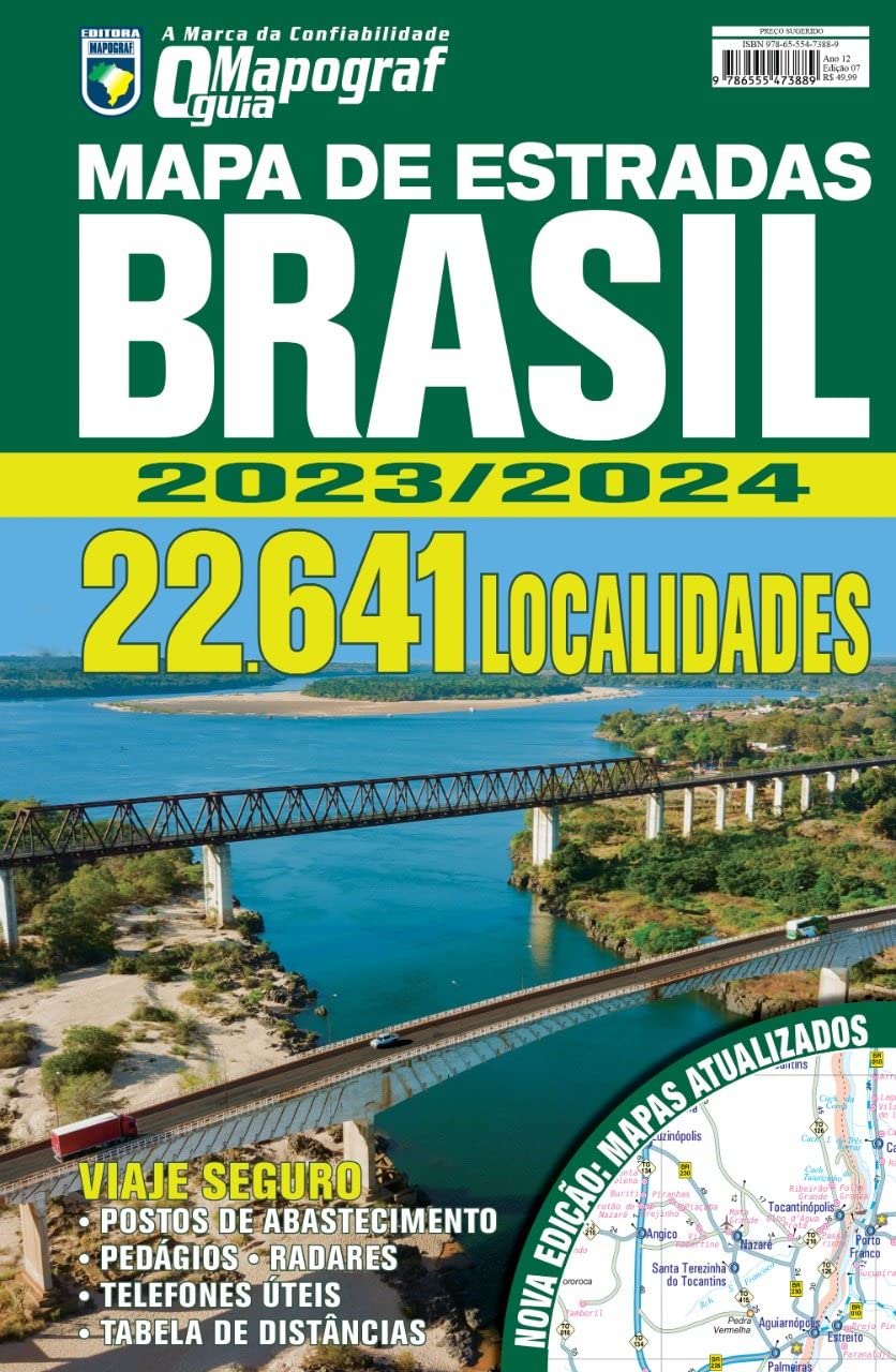 Guia Mapograf Mapa de Estradas Brasil 2023/2024 - Espiral | Amazon.com.br