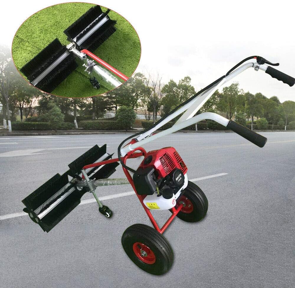 Buy Gas Power Hand Held Walk Behind Sweeper,1.7HP 43CC 2 Stroke Park ...