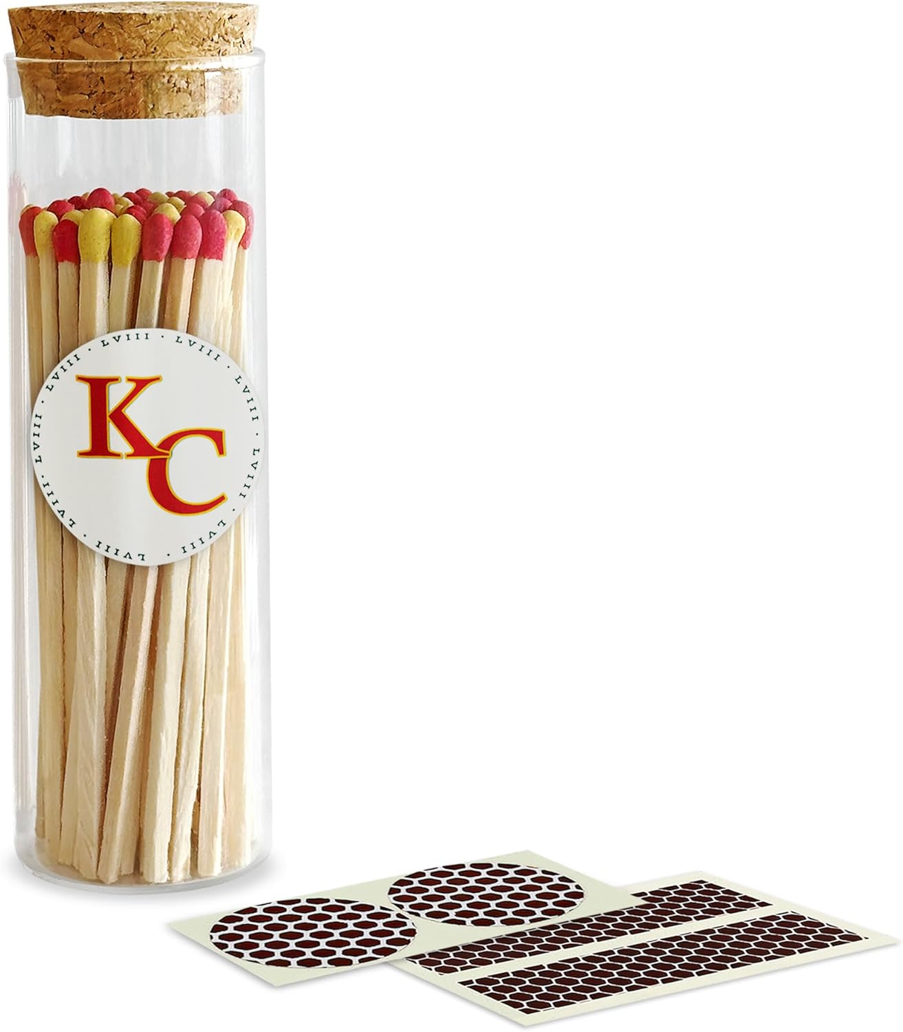 Amazon.com: Limited Edition Chiefs LVIII 4” Matches in a Jar with Red ...