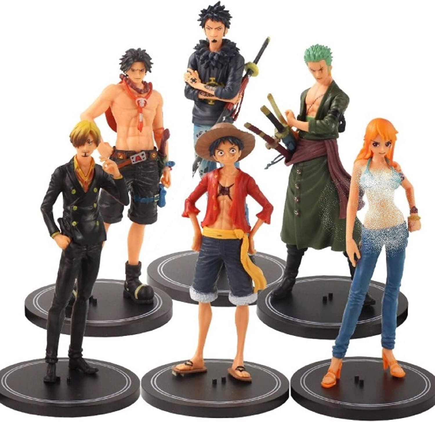Buy RVM Toys Anime Big Set of 6 One Piece Action Figure 19 cm Anime ...