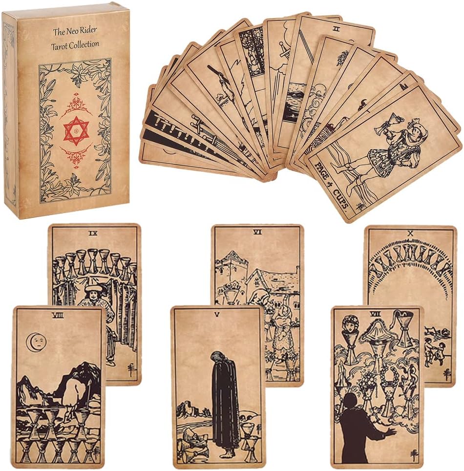 FPAEHRY 78 Neo Rider Tarot Cards Set, Tarot Cards With Box Neo Rider ...