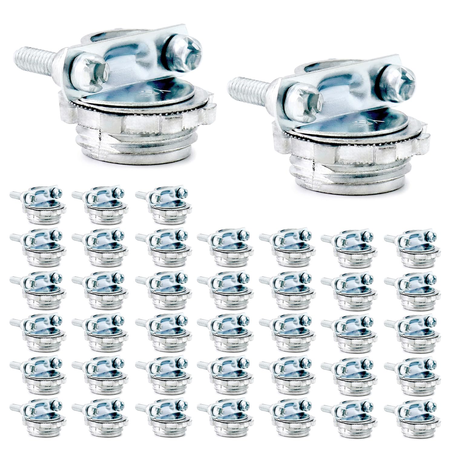 Snapklik.com : Cable Connector, 40 Pieces 1/2" Clamp Type Cable ...