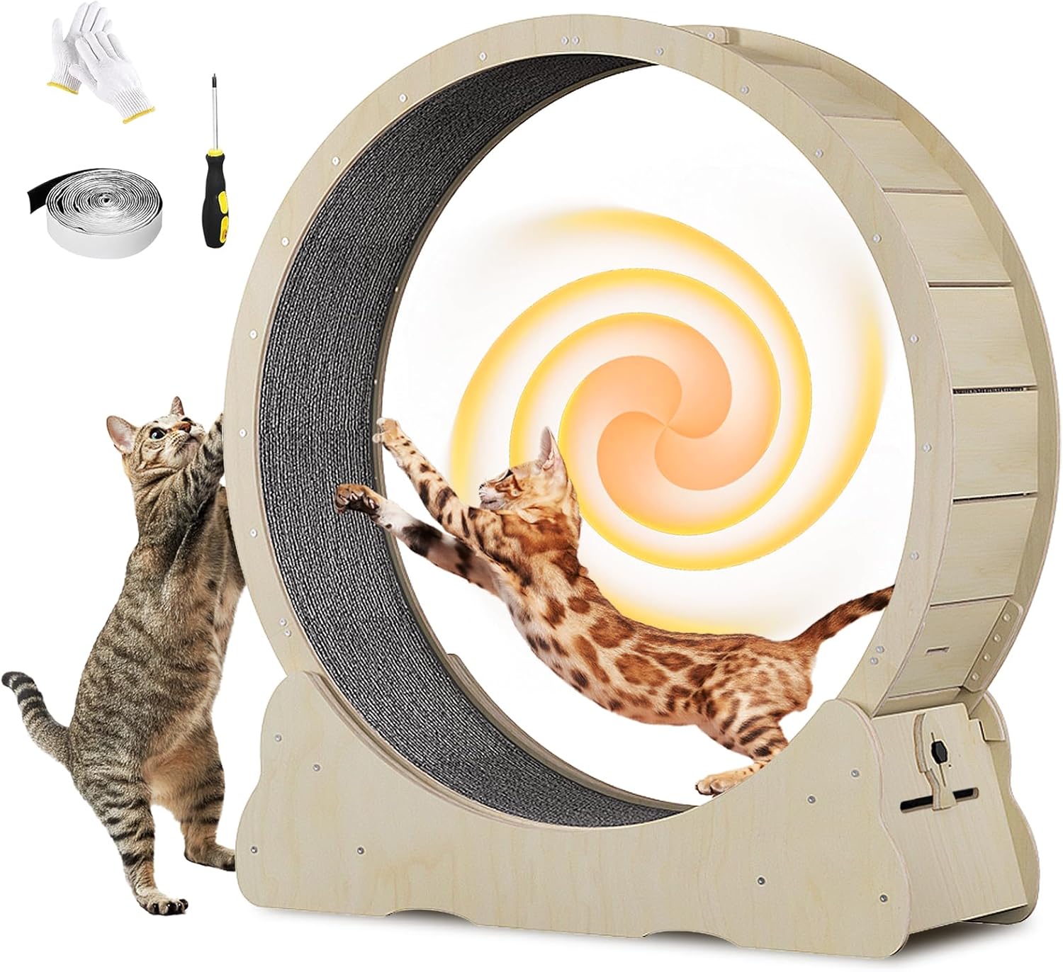 Homegroove Cat Treadmill Wheel, 45" Large Cat Exercise Running Wheel ...