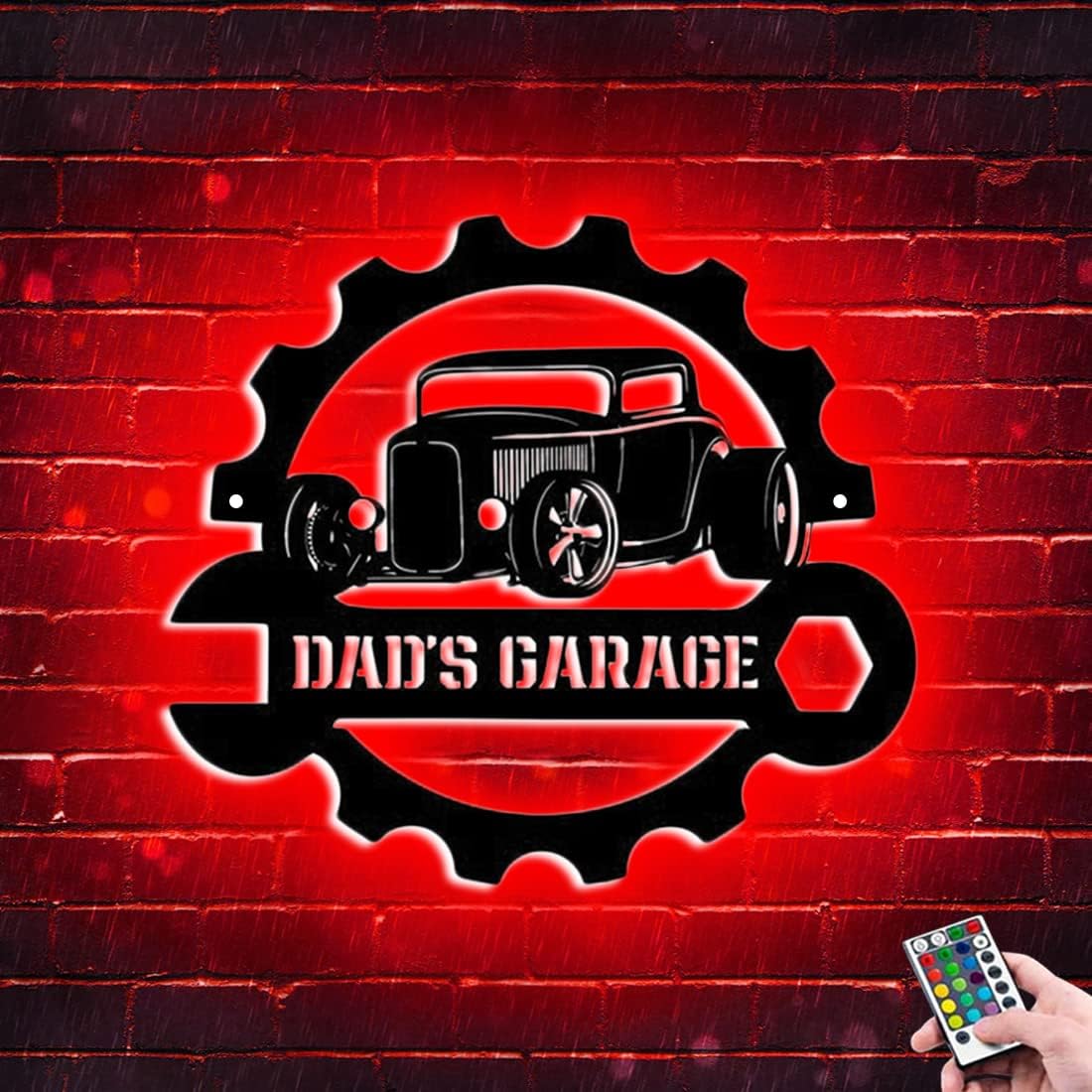 Personalized Garage Neon Signs for Wall Decor, LED Garage Decor Wrench ...