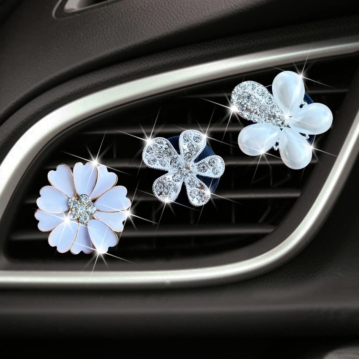Amazon.com: Daisy Air Vent Clips, 4 Pcs Cute Flower Car Air ...
