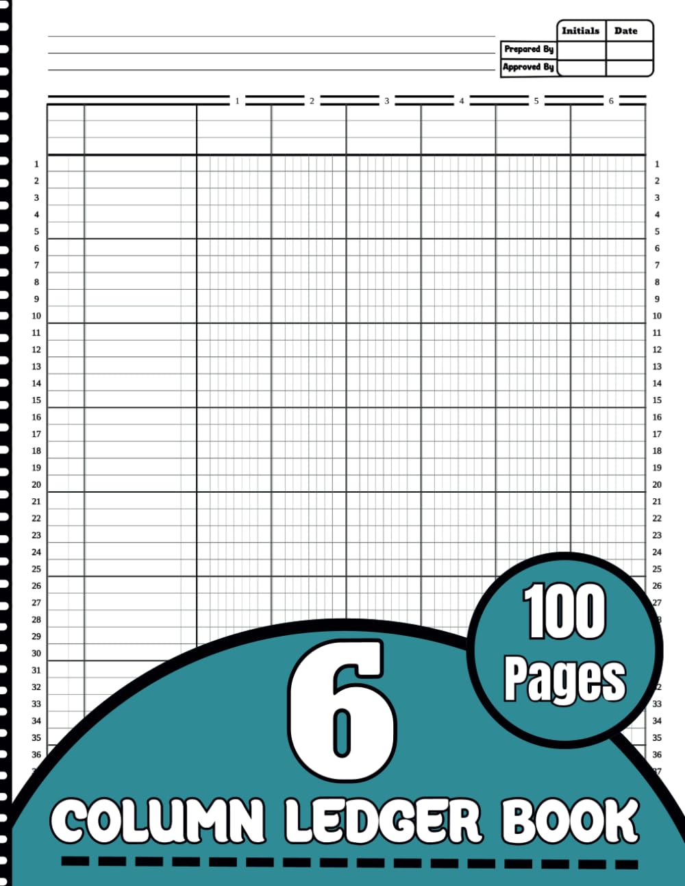 Amazon.com: 6 Column Ledger Book: Large Accounting Columnar Pad 6 ...