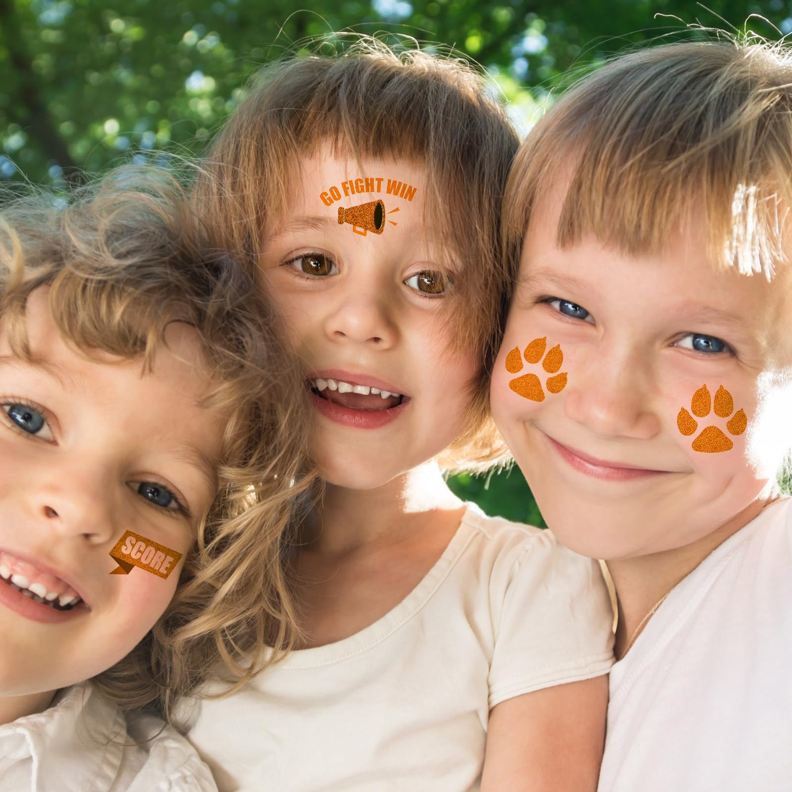 Snapklik.com : 180 Pcs Orange And Black Team Spirit Temporary Tattoo 2 ...