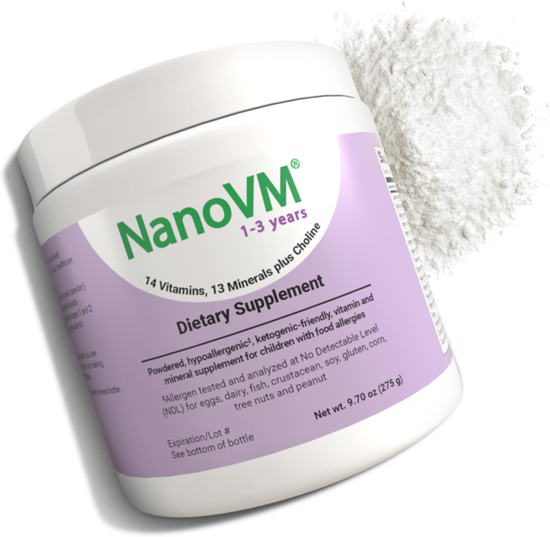 Amazon.com: NanoVM 1-3 Years, Allergen-Free Multivitamin for Kids ...