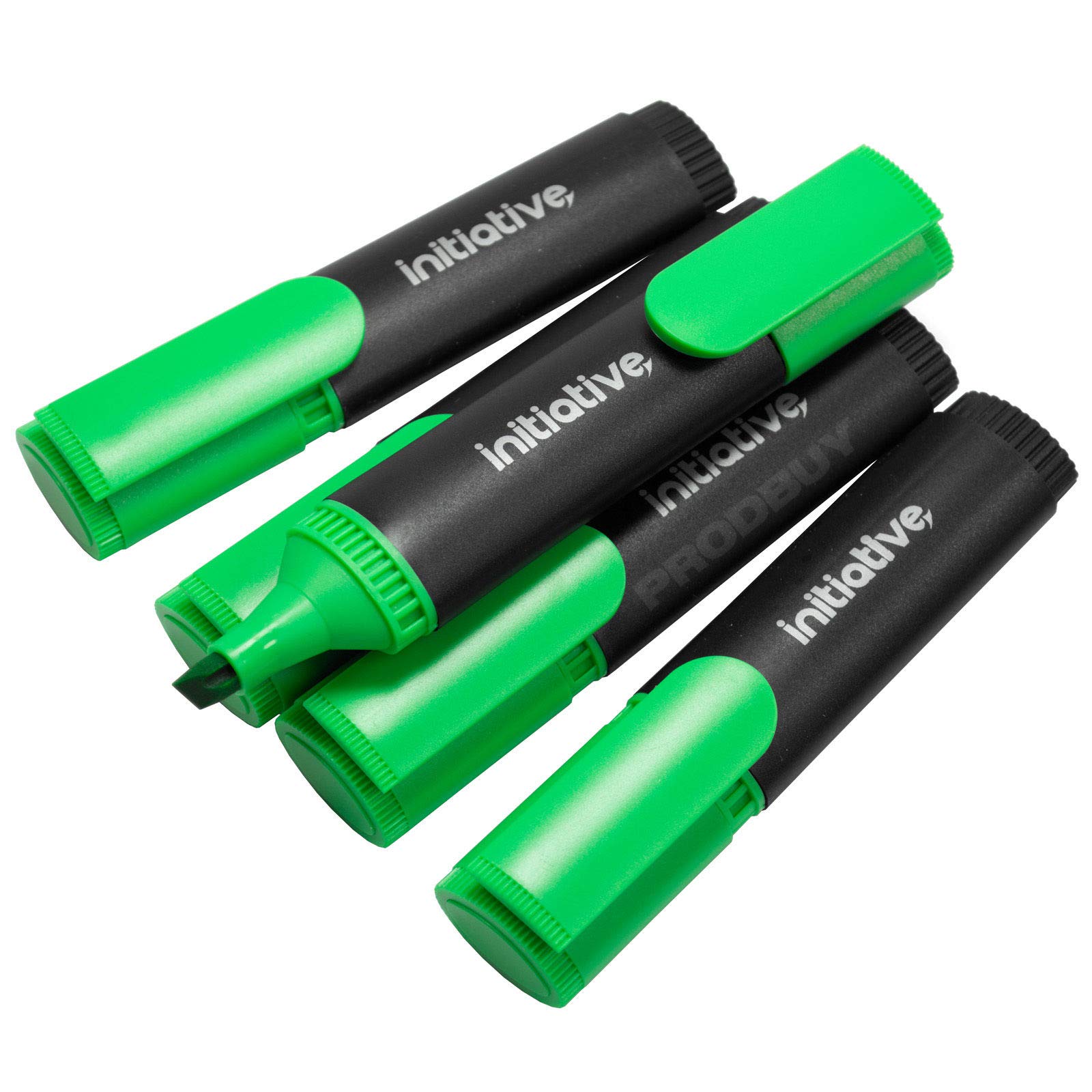 Pack of 30 x Green Fluorescent Wedge Tip Highlighter Pens (3 x Packs of ...