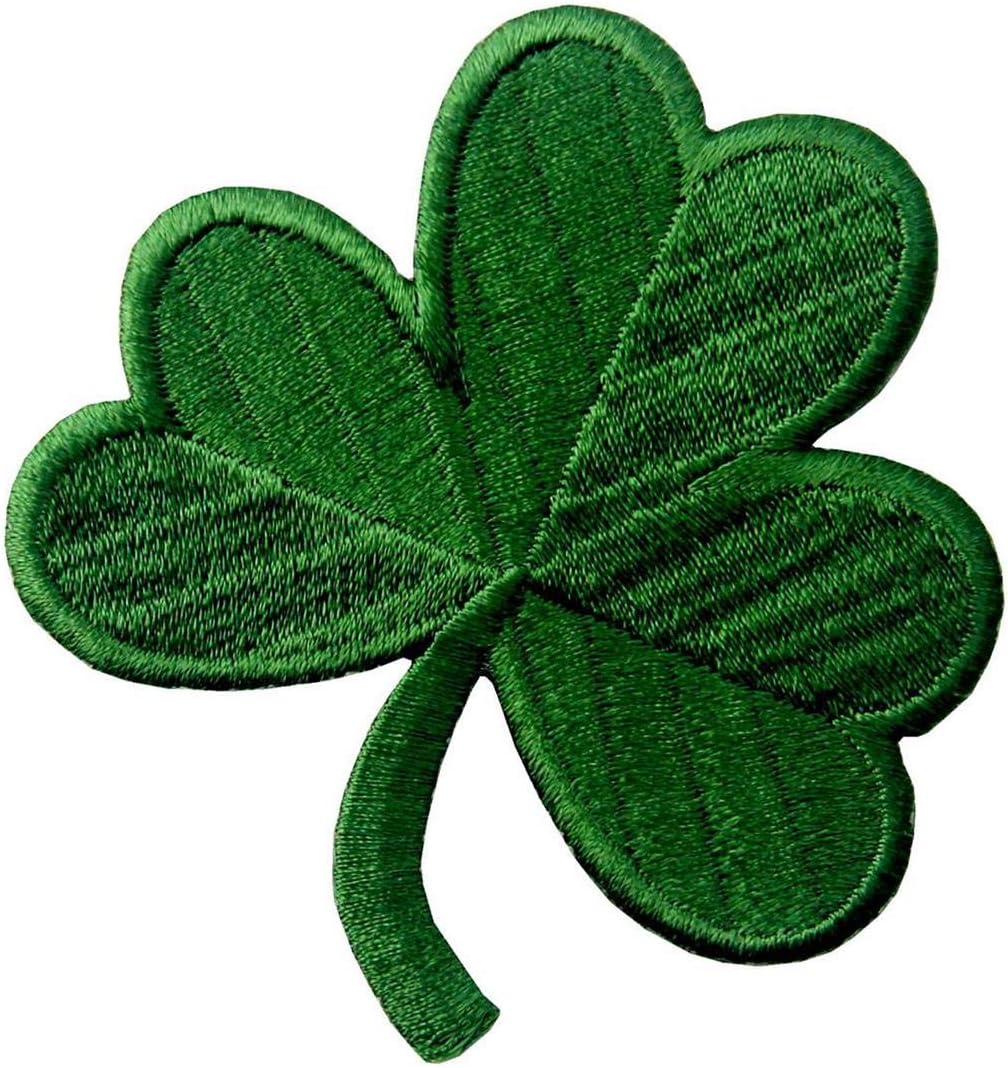 Irish Trèfle Vert foncé brodée Emblème Lucky Trèfle fer à repasser sur ...