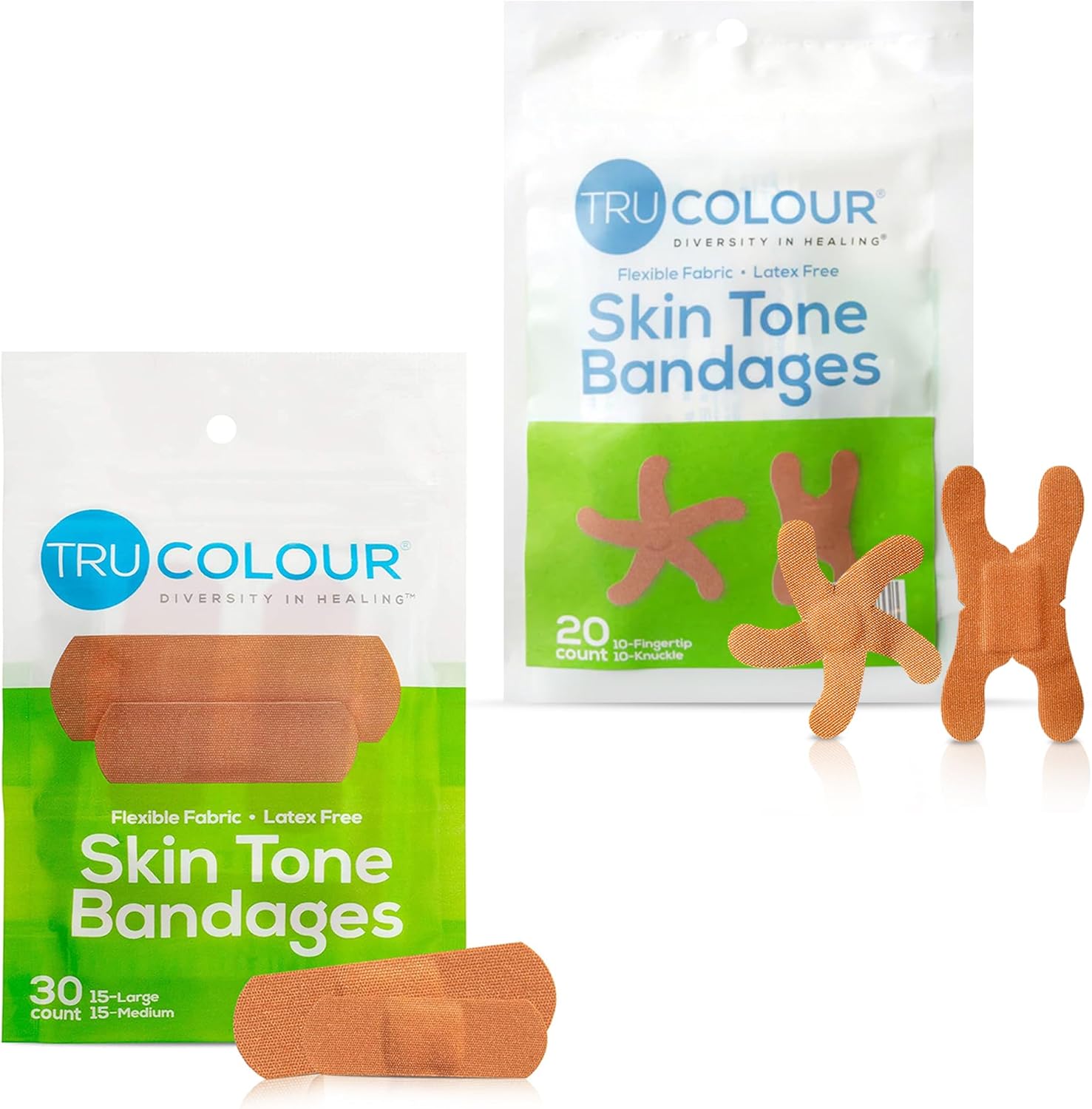Amazon.com: Tru-Colour Skin Tone Bandages Variety Pack (2-Pack, 50 ...