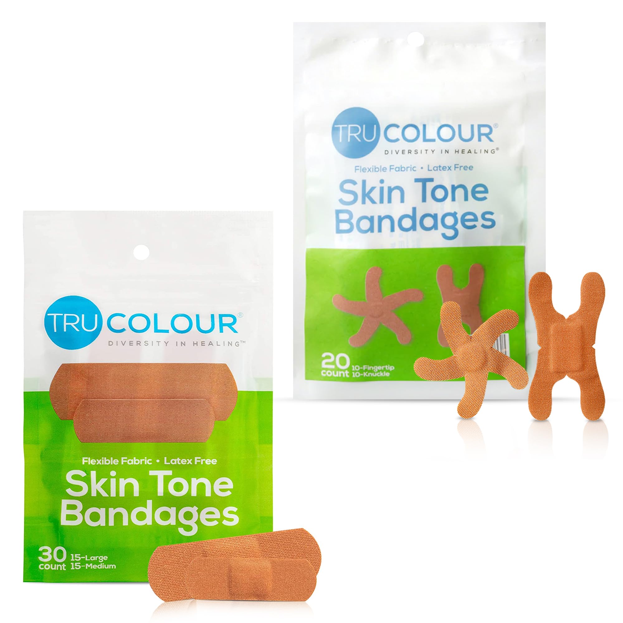 Amazon.com: Tru-Colour Skin Tone Bandages Variety Pack - Flexible ...