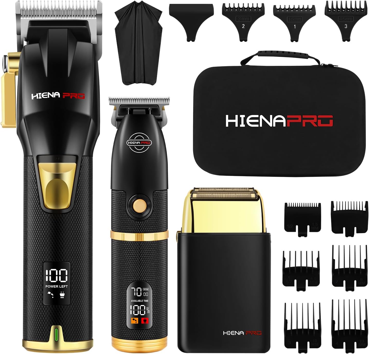 Amazon.com: HIENA PRO Hair Clippers Zero Gapped Hair Trimmer Set & Foil ...