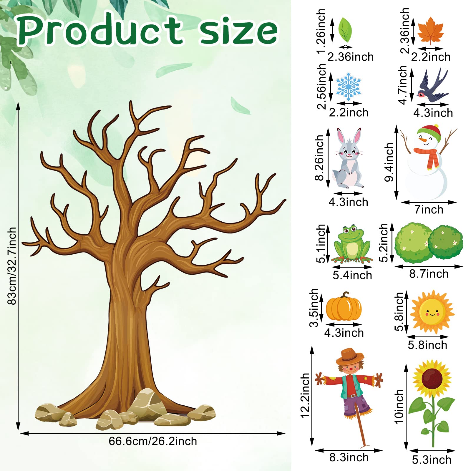 Snapklik.com : Teling 239 Pcs Season Tree Classroom Bulletin Board ...