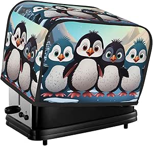 Amazon.com : Five Cute Penguins Toaster Cover 2 Slice Kitchen Small ...