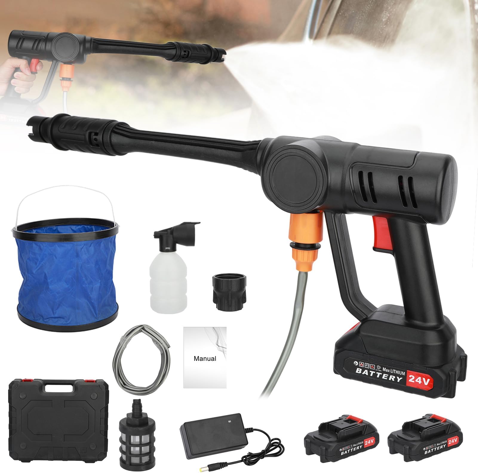 Amazon.com : Cordless Pressure Washer, 725PSI Cordless Power Washer ...