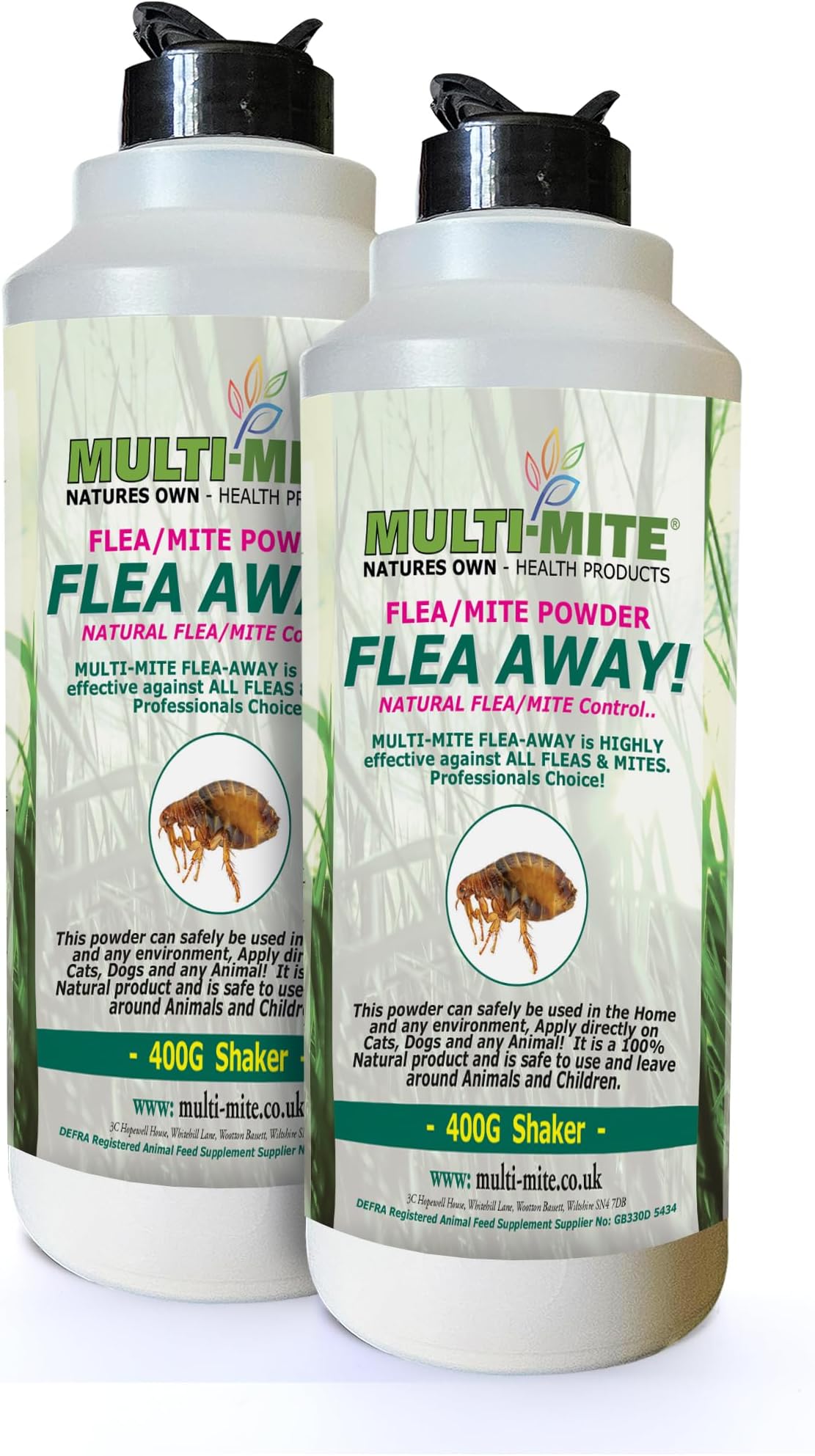 Pest Expert Natural Flea Killer Powder for Carpets & House (4 x 300g ...