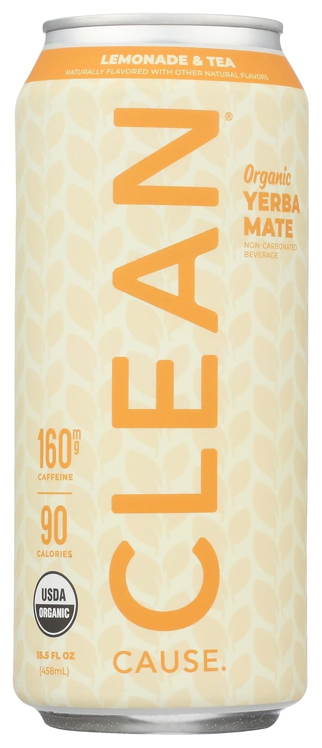 Amazon.com : CLEAN CAUSE Organic Lemonade & Tea Yerba Mate, 15.5 FZ ...