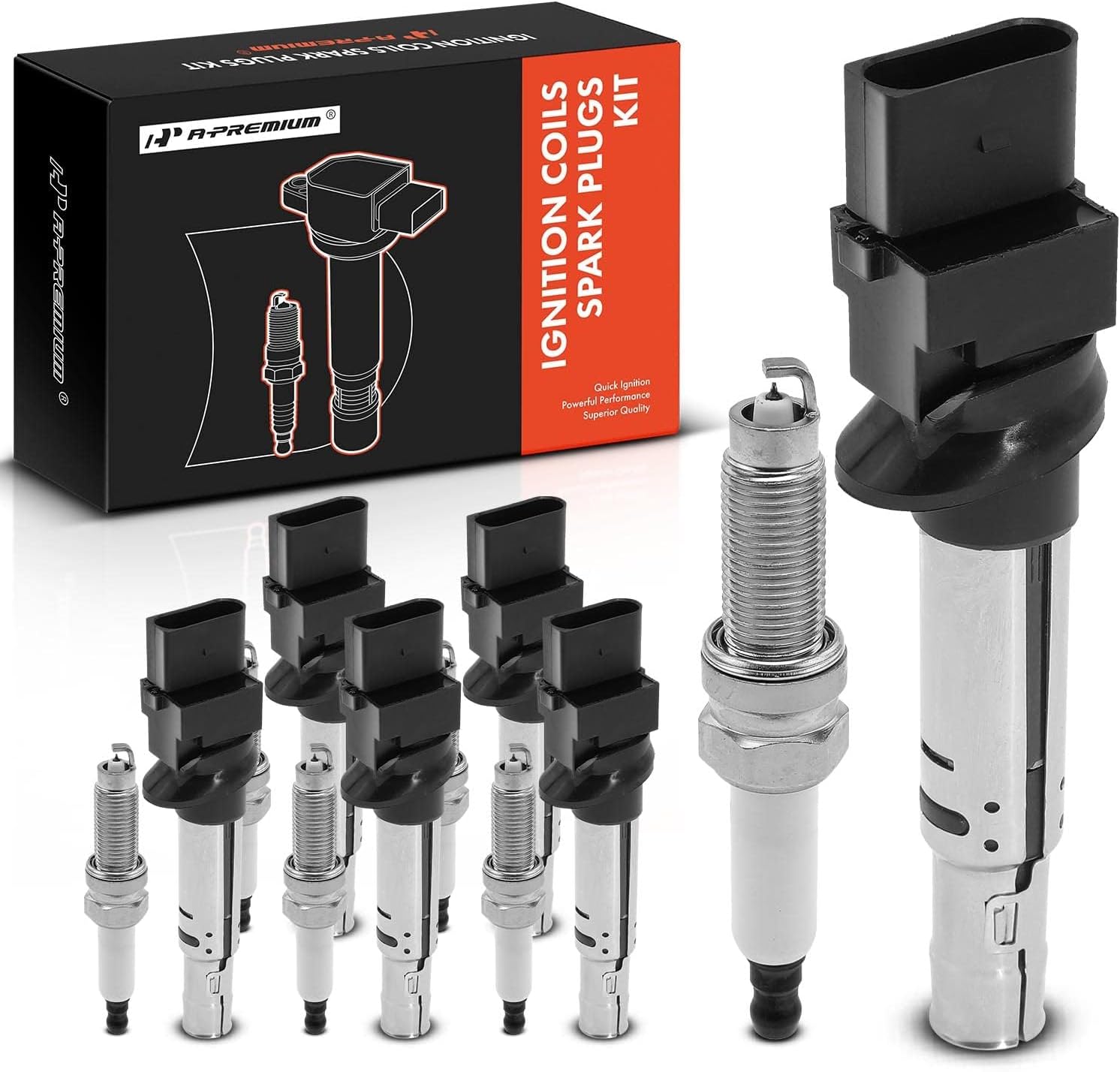 Amazon.com: A-Premium Set of 6 Ignition Coil Pack and Iridium Spark ...