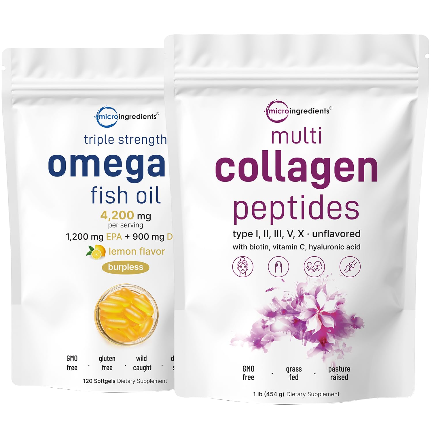 Amazon.com: Micro Ingredients Multi Collagen Protein Powder 16oz ...