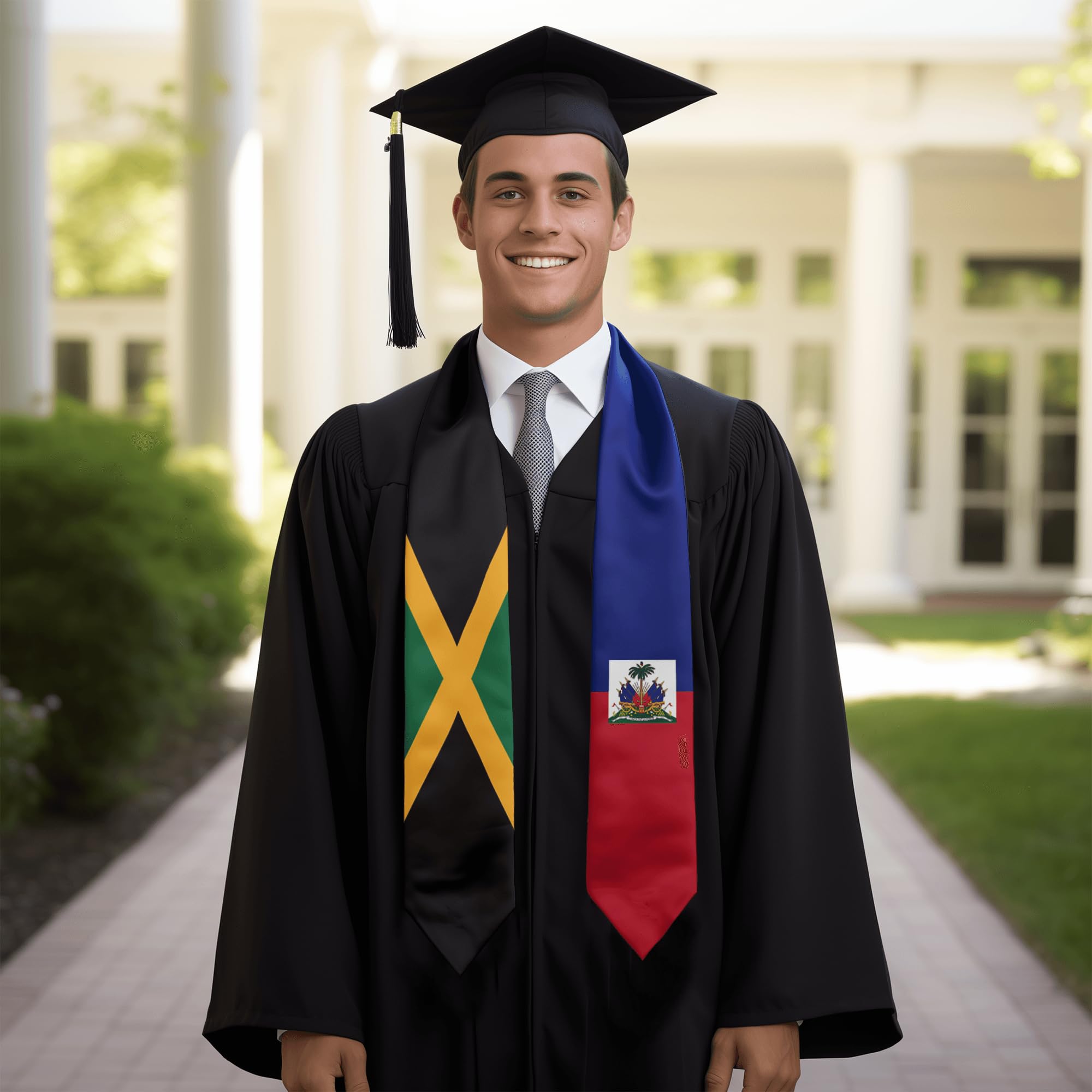 Snapklik.com : Vcmaluco Jamaica Haiti Flag Graduation Stole Sash ...